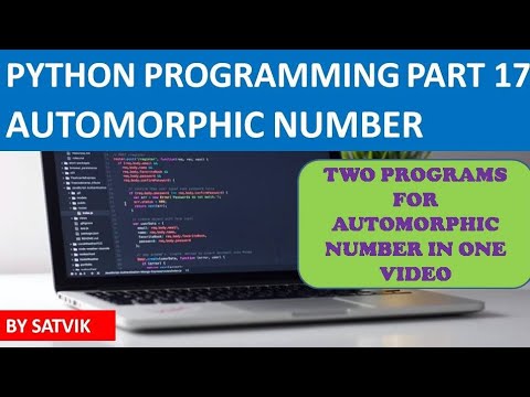 Automorphic Number In Python Python Programming Part 17 Youtube