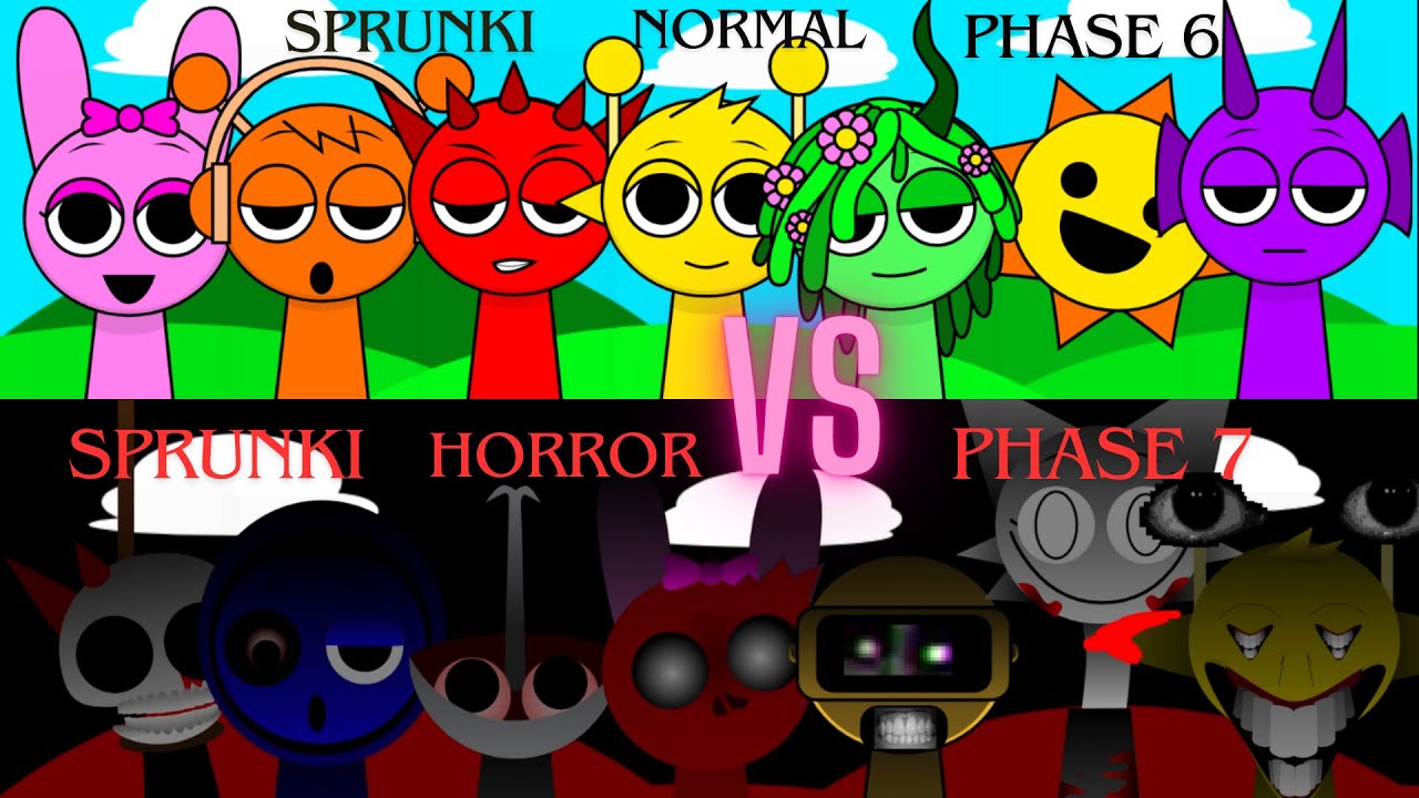 Sprunki Incredibox Normal Vs Horror Version All Characters Phase 6 Vs
