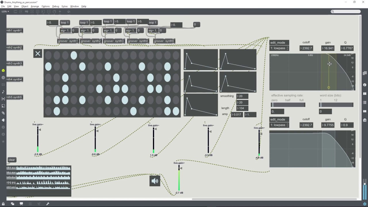 Max Msp Tutorial Audio Envelope Step Sequencer Part 2 Youtube