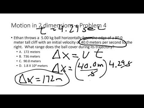 Ap Physics 1 Motion In 2 Dimensions Practice Problems And Solutions