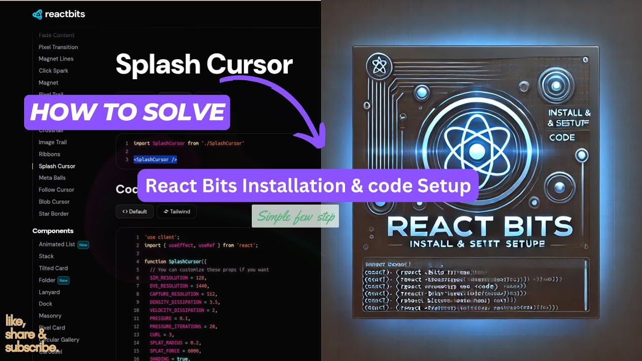 React Bits Installation Code Setup Full Tutorial рџ Youtube
