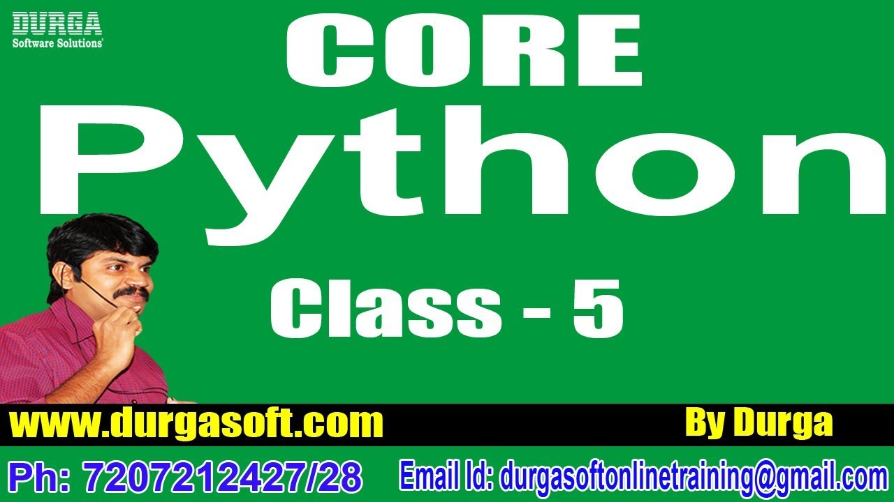 Learn Core Python Programming Tutorial Online Training By Durga Sir On