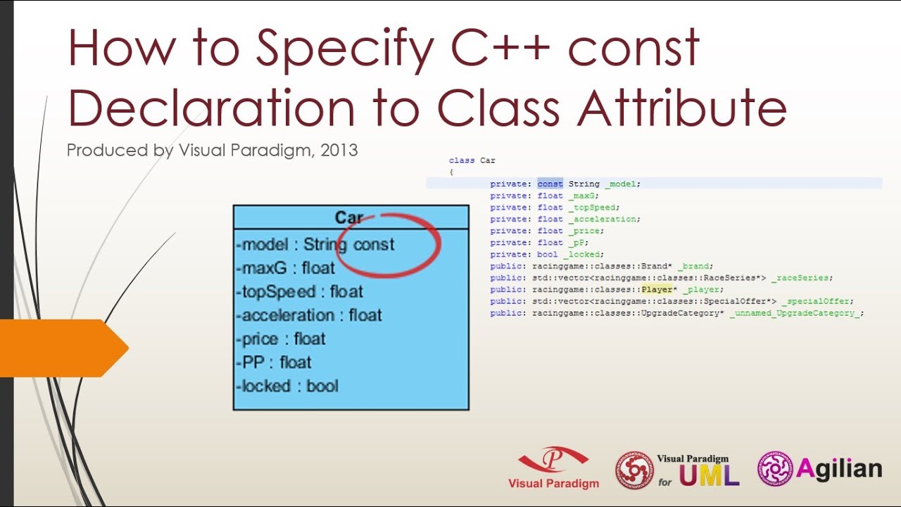 How To Specify C Const Declaration To Class Attribute Youtube