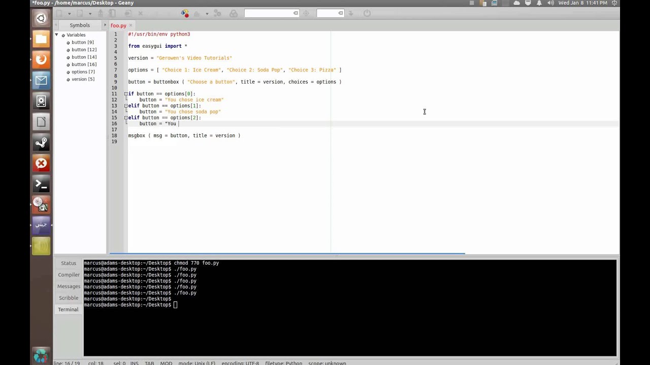 Python Tutorial Easygui Part 2 Button Box Youtube