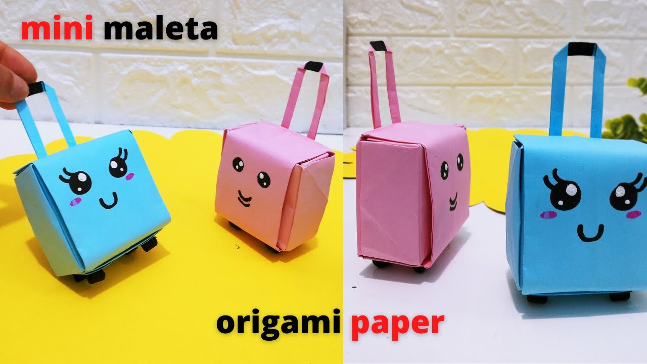 Como Hacer Una Mini Maleta De Papel Diy Origami Mini Bag Youtube