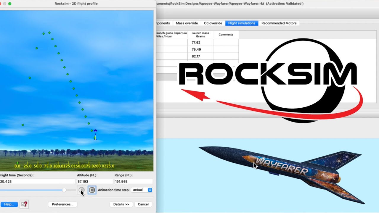 Rocksim Rocketry Software Youtube