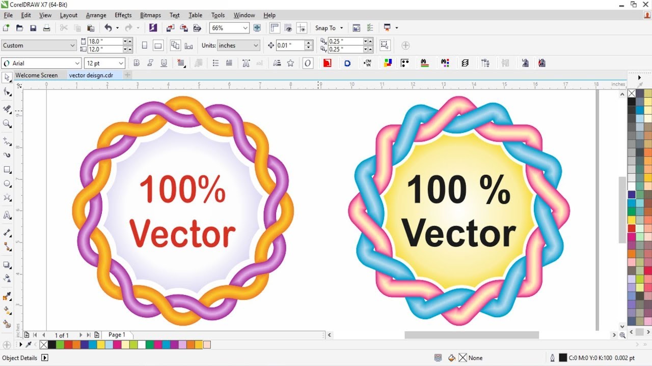 Corel Draw Vector Design Tutorial With Cdtfb Corel Draw Tutorials