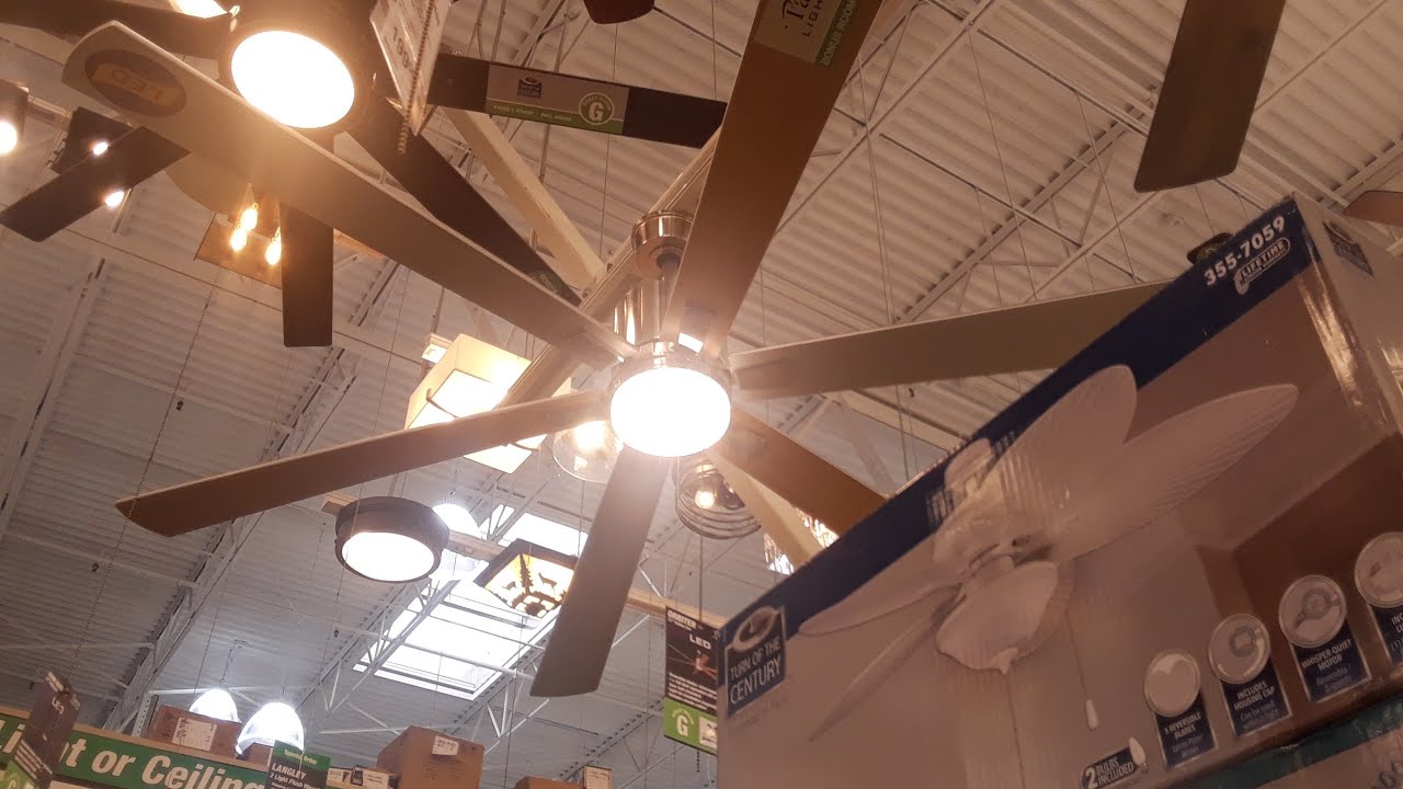 Ceiling Fan Display At Menards 8 16 2019 Long Grove Il Youtube