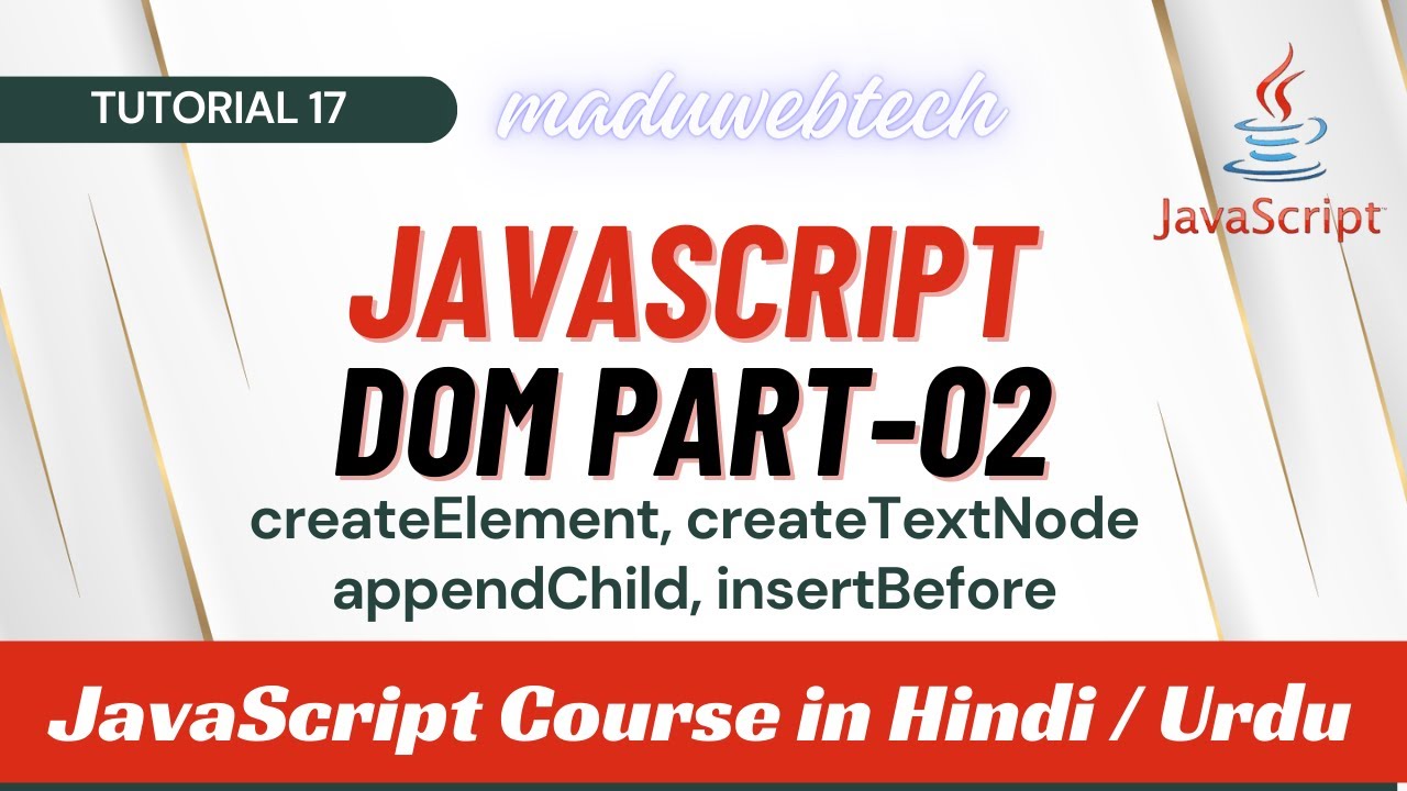Js Dom Create And Append Methods Javascript Dom Manipulation Part 02