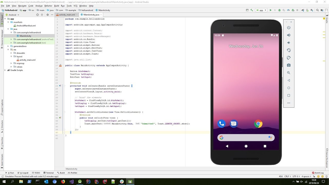Android Programming For Beginners Part 2 Creating A Simple Text App