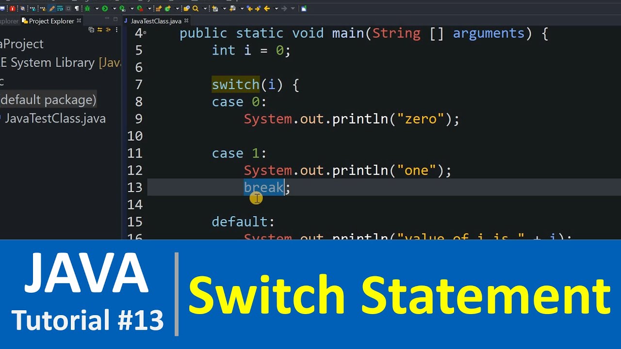 Java Tutorial 13 Switch Case In Java Programming Java Switch