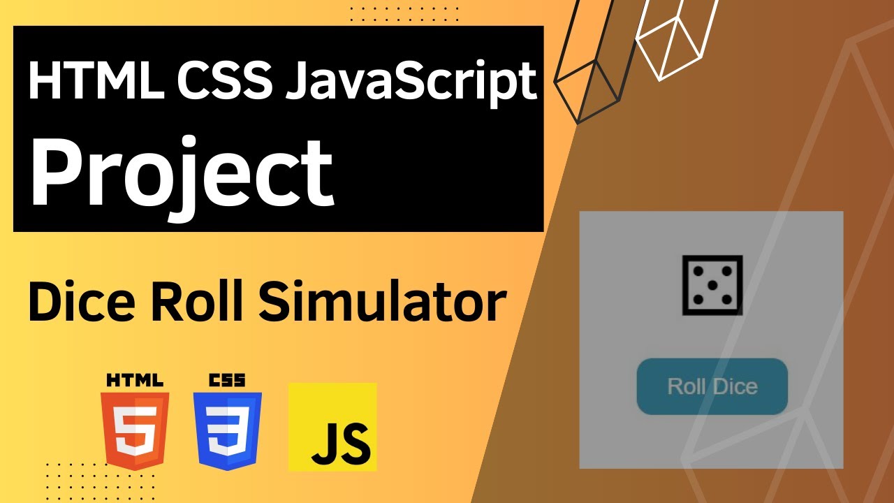 Html Css Javascript Project Dice Roll Simulator Youtube