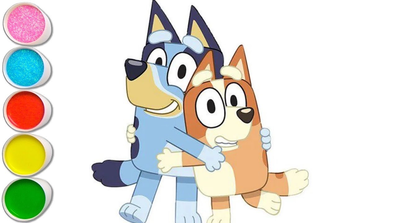 Bluey And Bingo Abrazados рџђ рџђ Colorea Con Lindos Colores Dibujos Para
