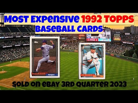 1992 Topps Most Expensive Ebay Sales Baseball Cards 3rd Quarter 2023