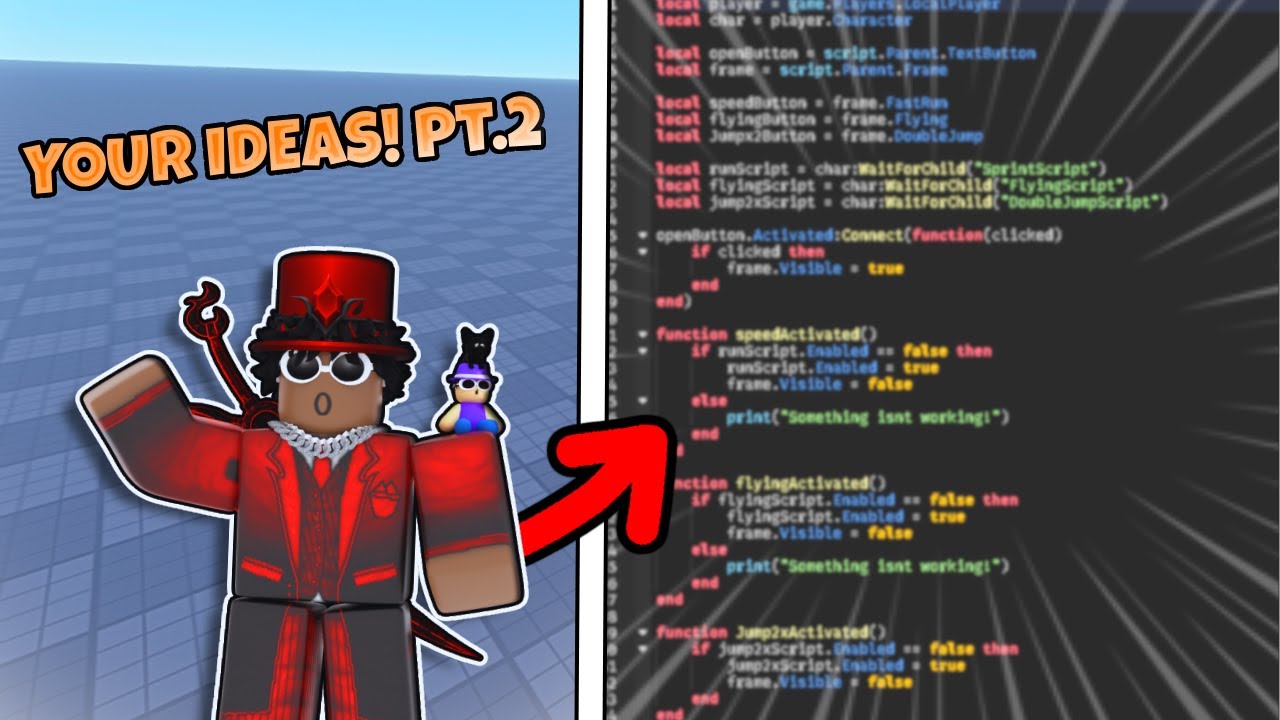 Coding Your Ideas In Roblox Pt 2 Youtube