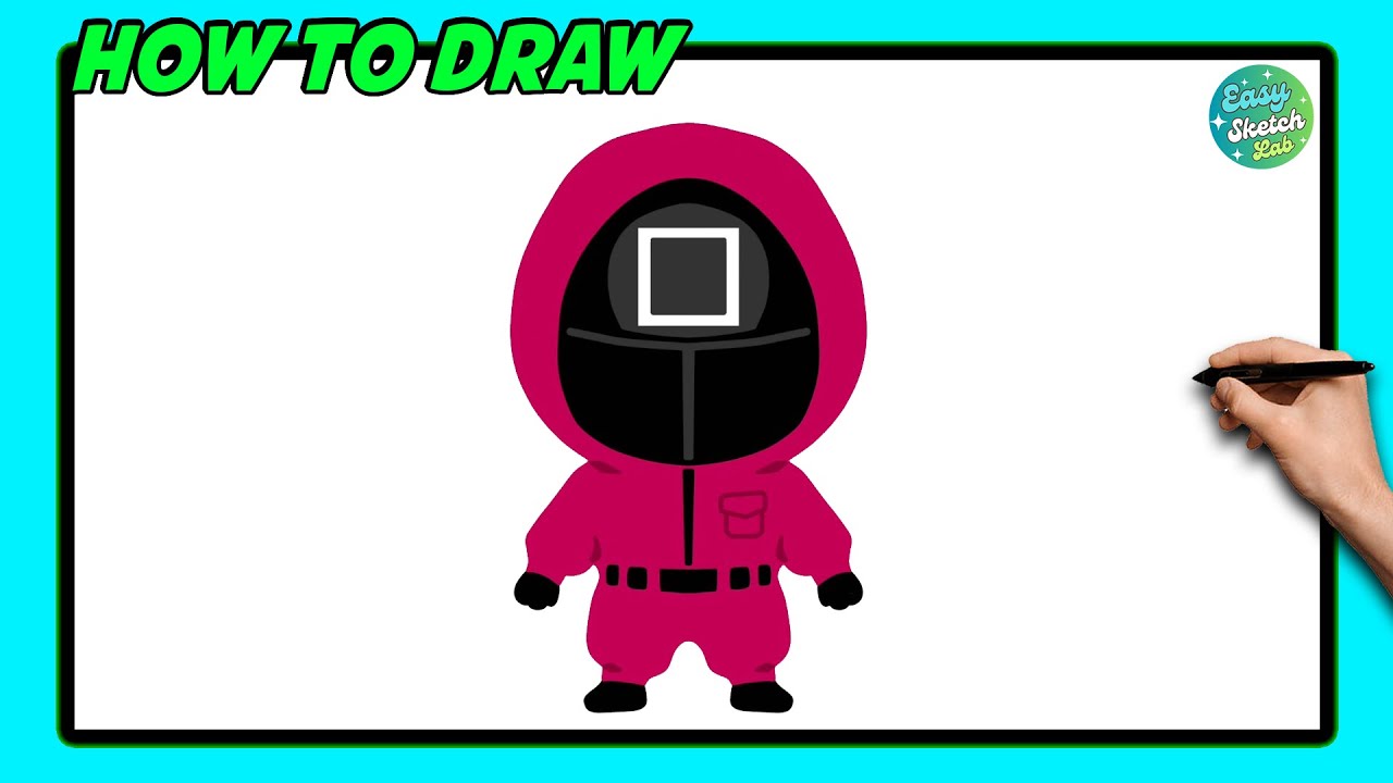 How To Draw Squid Game Step By Step Tutorial Youtube