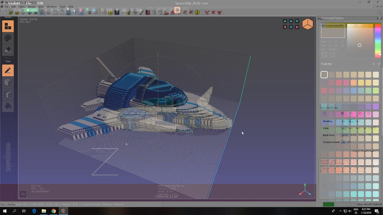 Voxedit Free 3d Voxel Art Animation Software Exporting To Obj