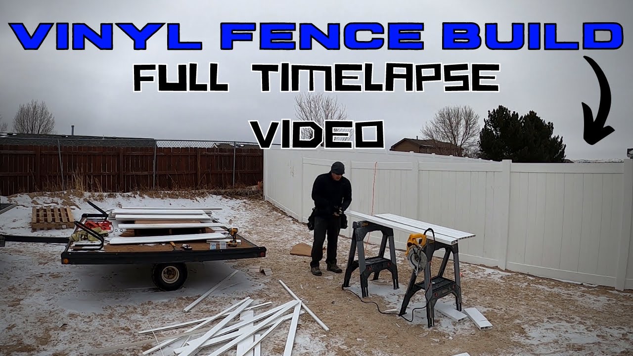 Vinyl Fence Build In Winter 2020 Full Time Lapse Youtube