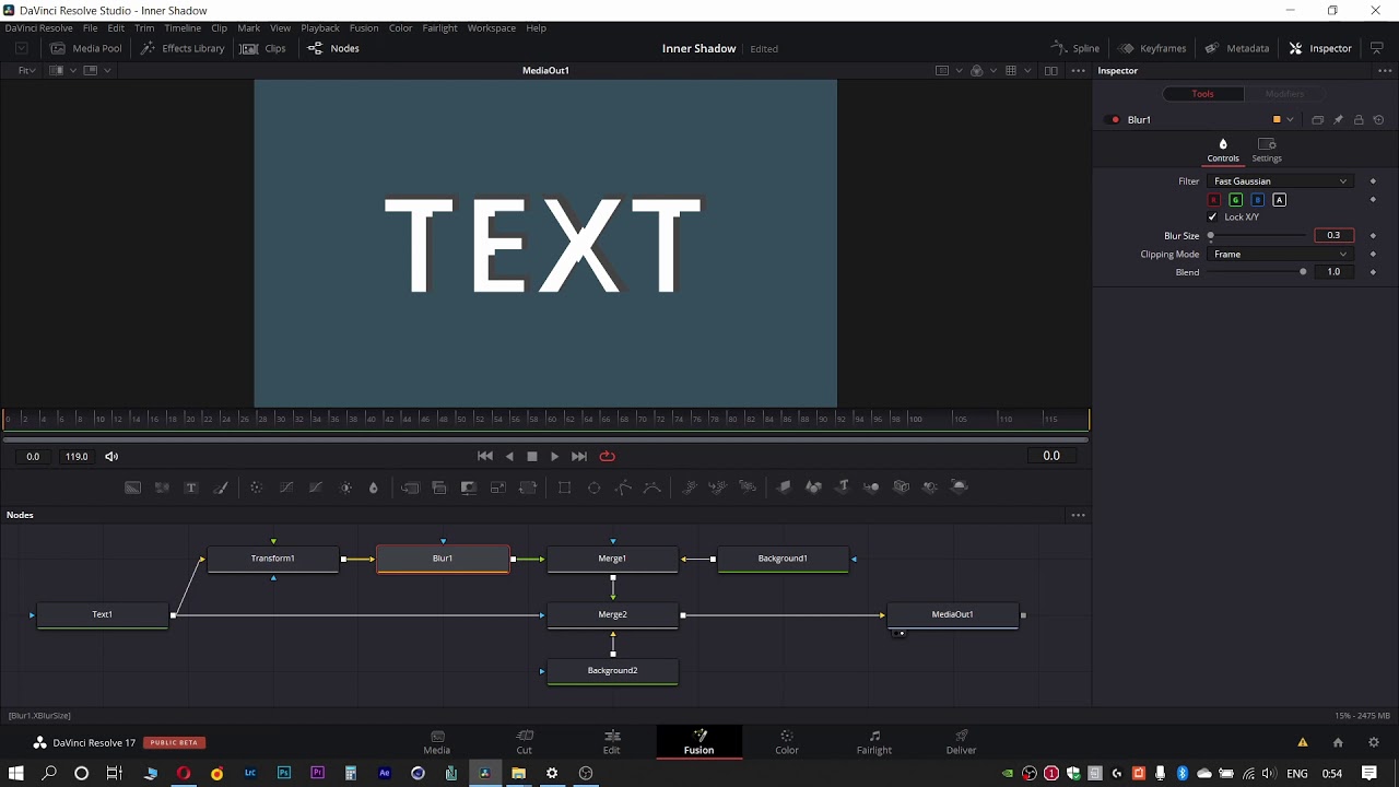 Text Inner Shadow In Davinci Resolve Fusion Youtube
