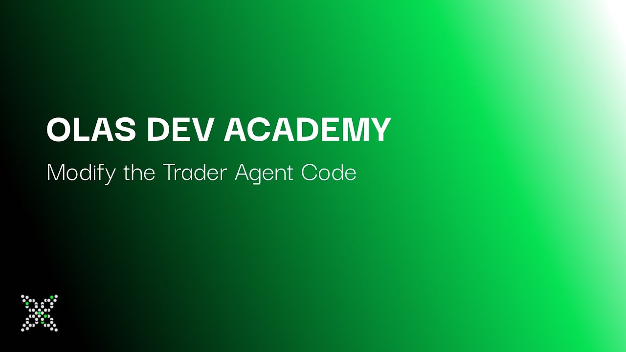 8 Olas Dev Academy Modify The Trader Agent Code Youtube