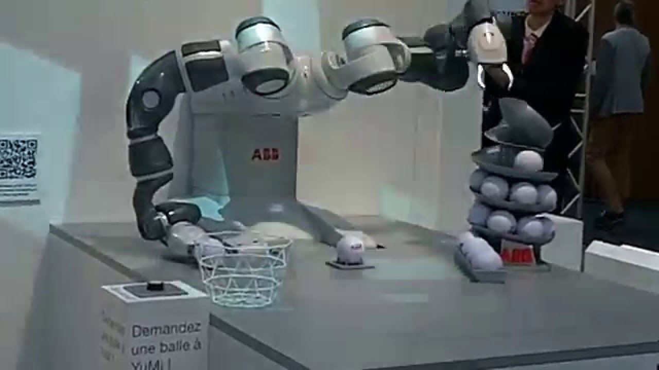 Cop21 Solutions Abb Robot Yumi Paris 9 December 2015 Grand Palais