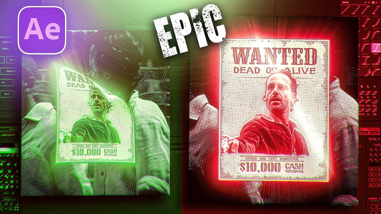 Wanted Poster Effect After Effects Tutorial Youtube