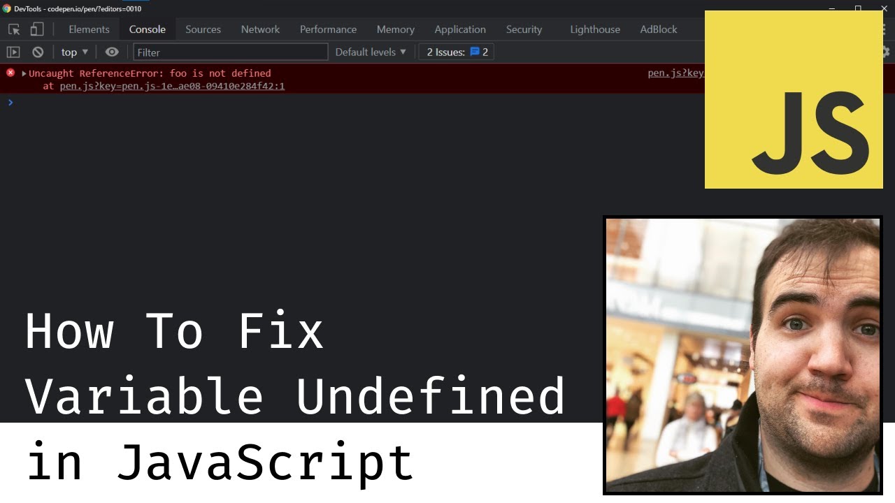 How To Fix Undefined Variable Error In Javascript Youtube