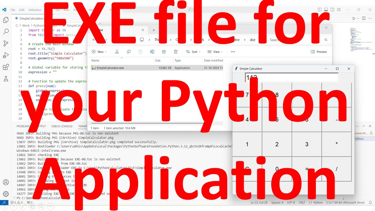 How To Build Your Python Application As An Exe Windows Executable