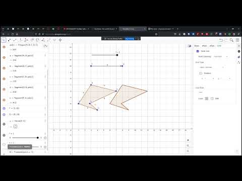 Translation Animation In Geogebra Youtube