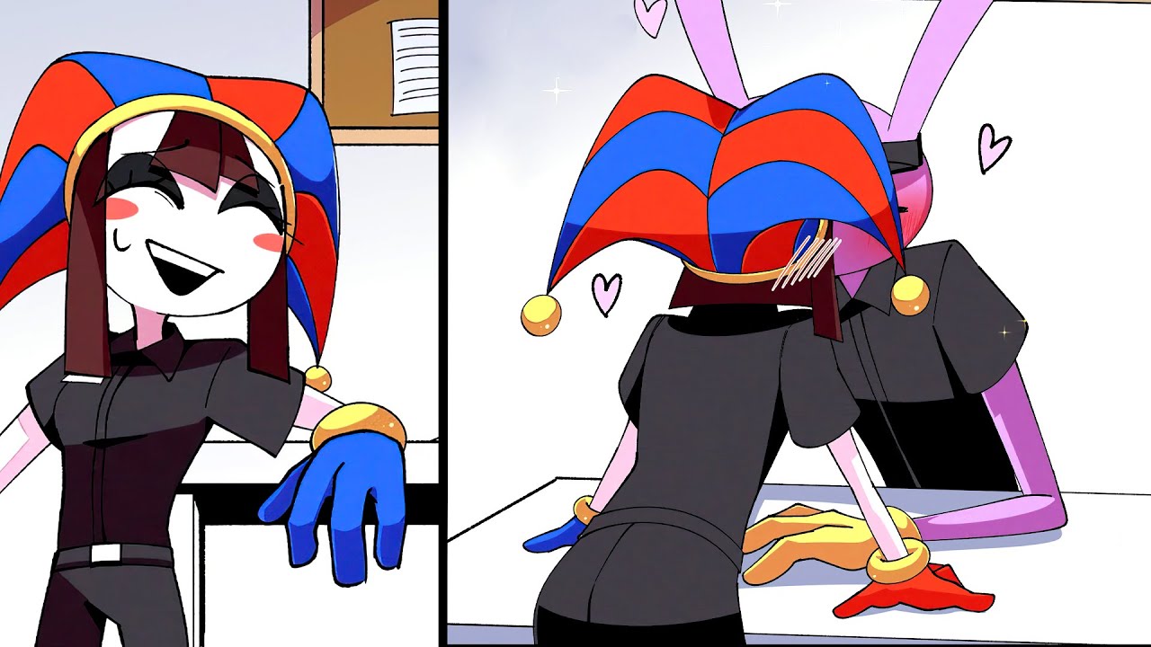 Sweet Kiss ёятл Jax X Pomni The Amazing Digital Circus Comic Tadc