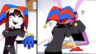 Kiss On The Neck Jax X Pomni The Amazing Digital Circus Comic Tadc Art