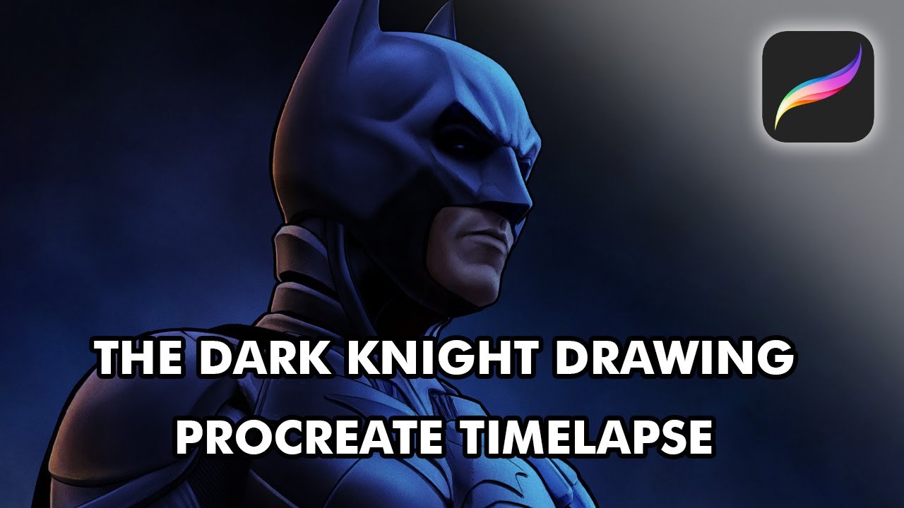 Drawing Batman From The Dark Knight Procreate Timelapse Youtube