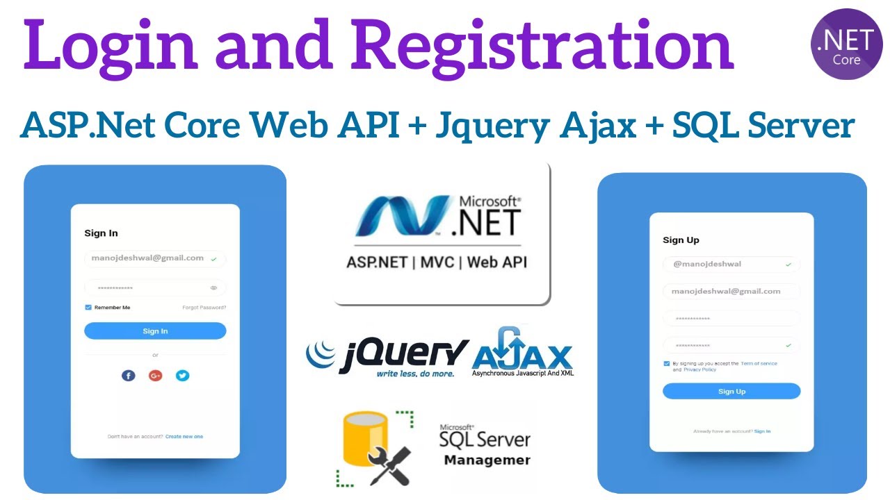 Login And Registration Using Asp Net Core Web Api And Sql Server Asp Jiuweicat