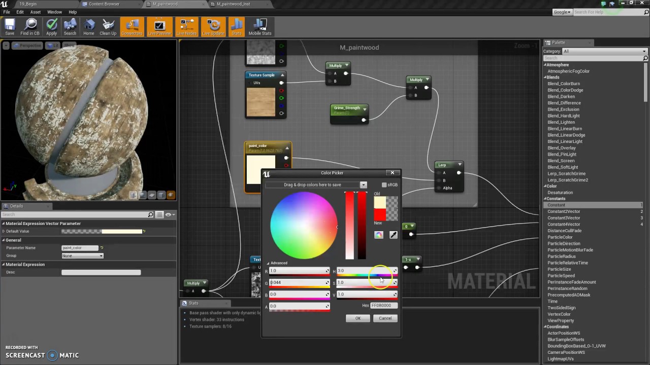 Intro To Ue4 Material Instance Youtube
