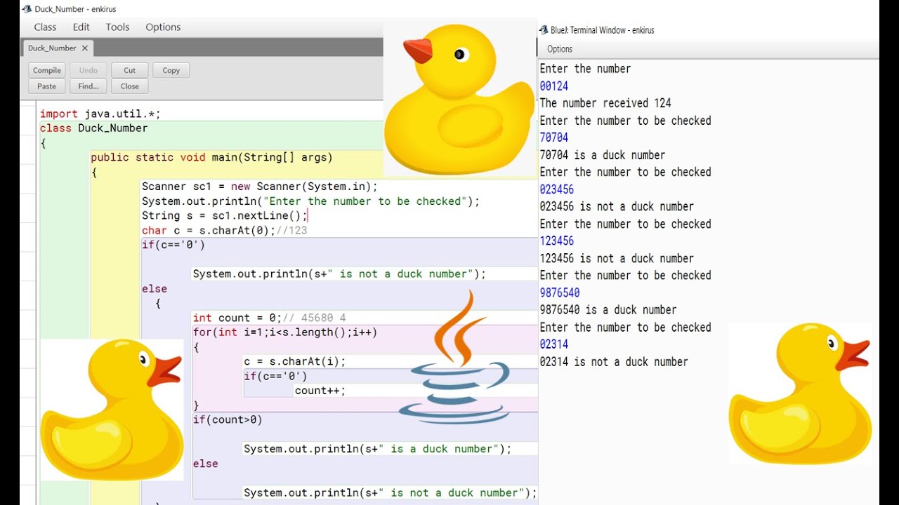 Duck Number Programming In Java Eclipse Subscribe For More Youtube