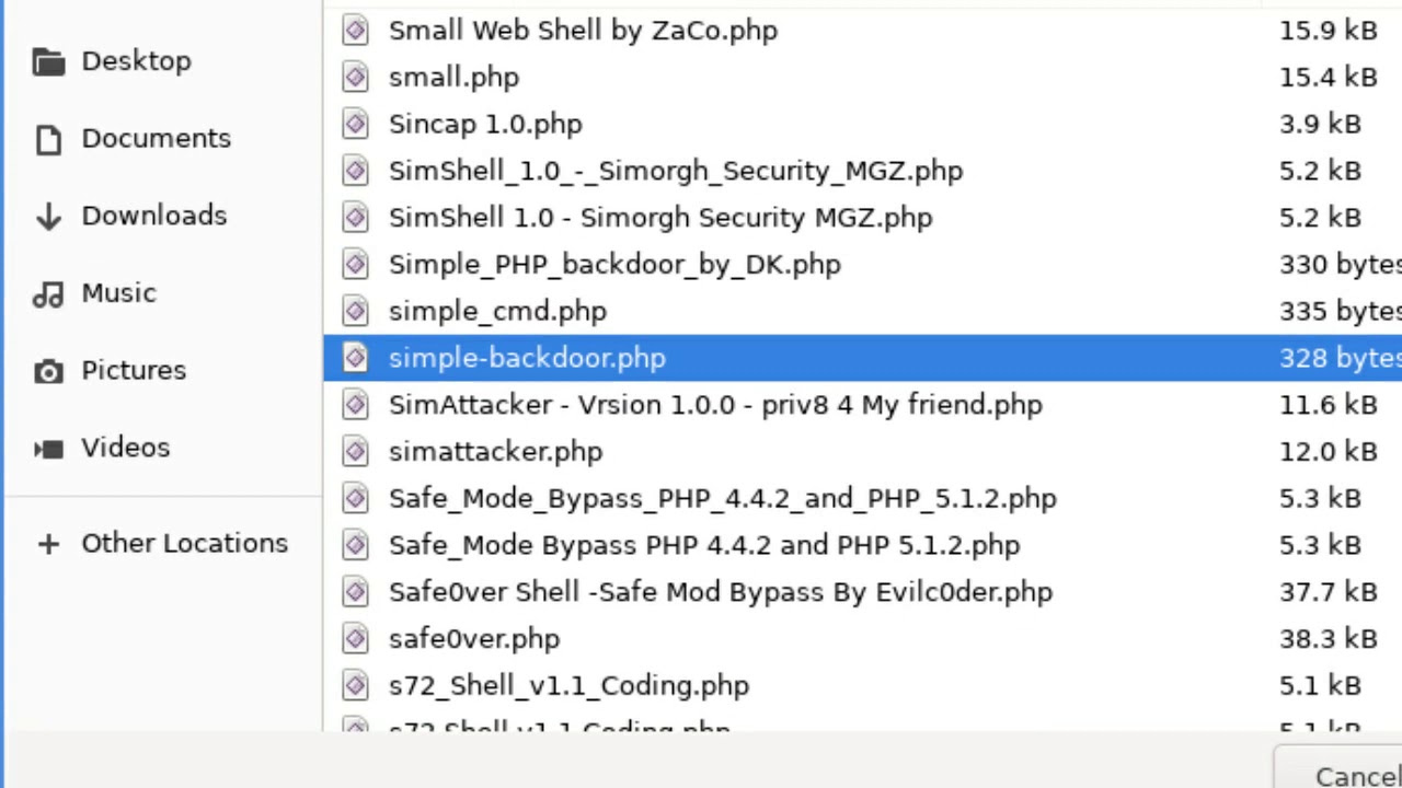 Simple Php Web Backdoor Shell Youtube