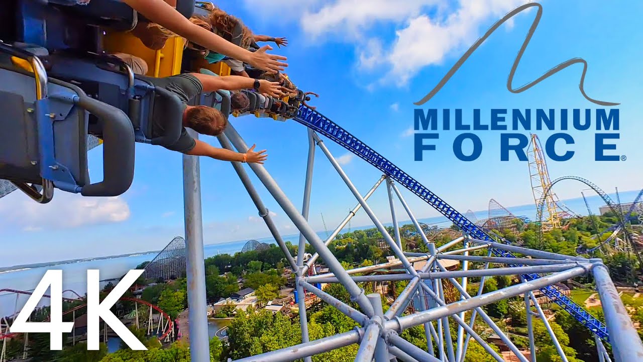 Millenium Force Pov Front Last Row Cedar Point Youtube