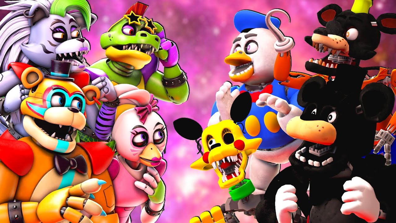 Sfm Fnaf Security Breach Vs Disney Animatronics Youtube
