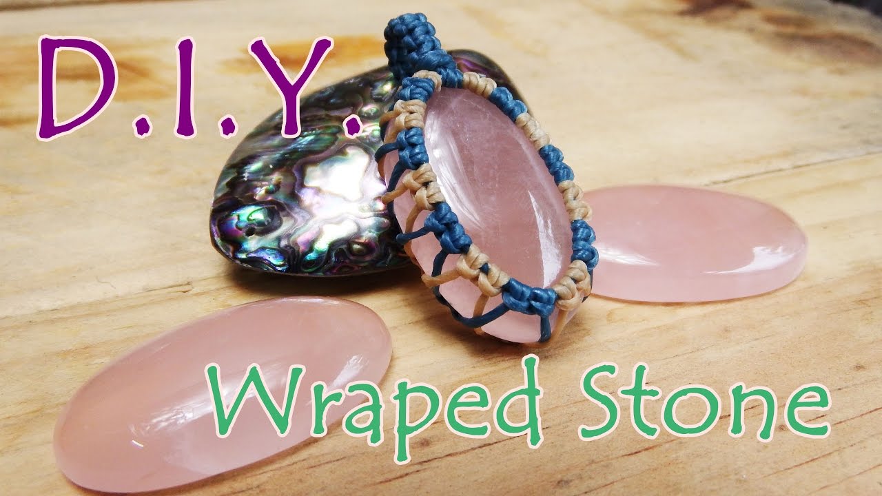 How To Make Macrame Knot Wrap Cabochon Pendant Stones With Cotton Waxed