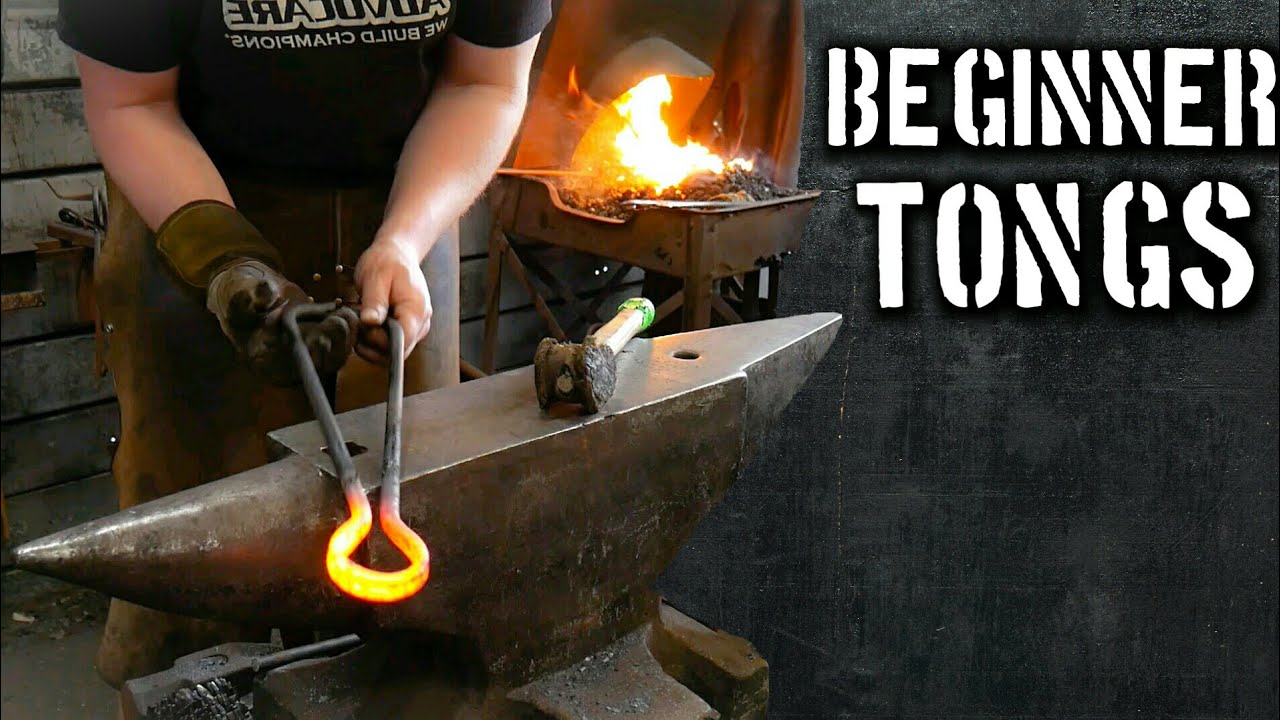 A Different Way Of Forging Beginner Blacksmith Tongs Youtube