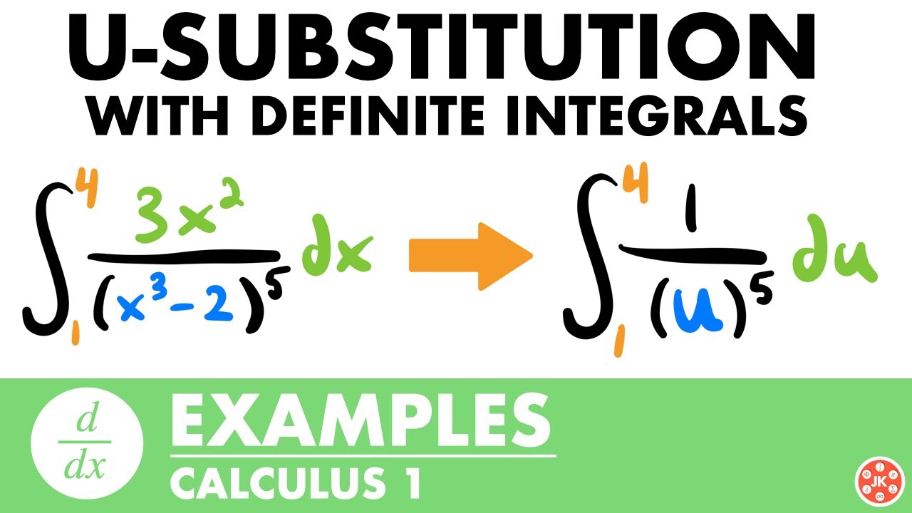 Definite Integrals Using U Substitution Examples Calculus Jk Math