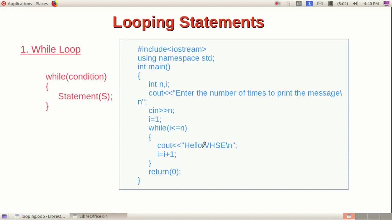 While Loop In C Youtube