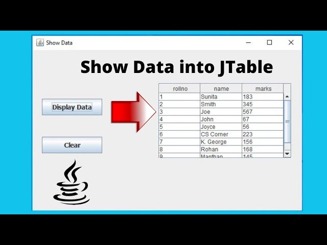 Java Swing Advanced Jtable Example Onlinetutorialspoint Simple 3d