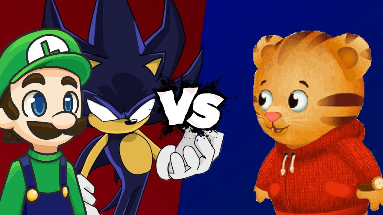 Mugen Battle Luigi Dark Sonic Vs Daniel Tiger Youtube