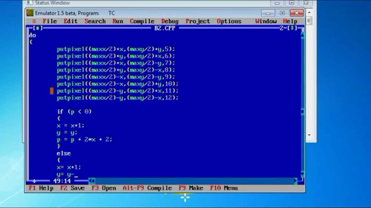 Midpoint Circle Drawing Program Youtube