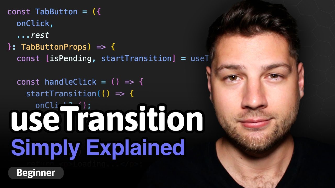 Learn React Hooks Usetransition Simply Explained Youtube