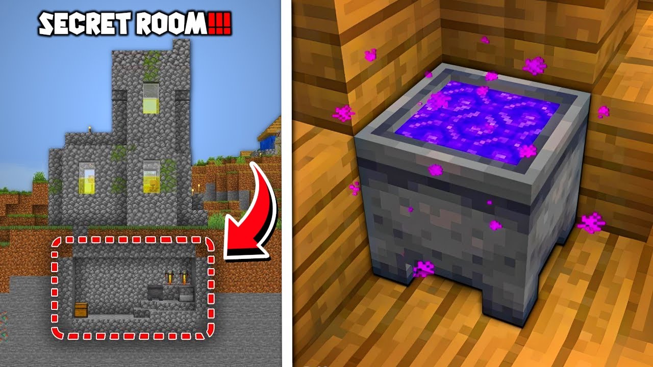 I Found Minecraft Rare Hidden Secret Rooms In Structures Youtube