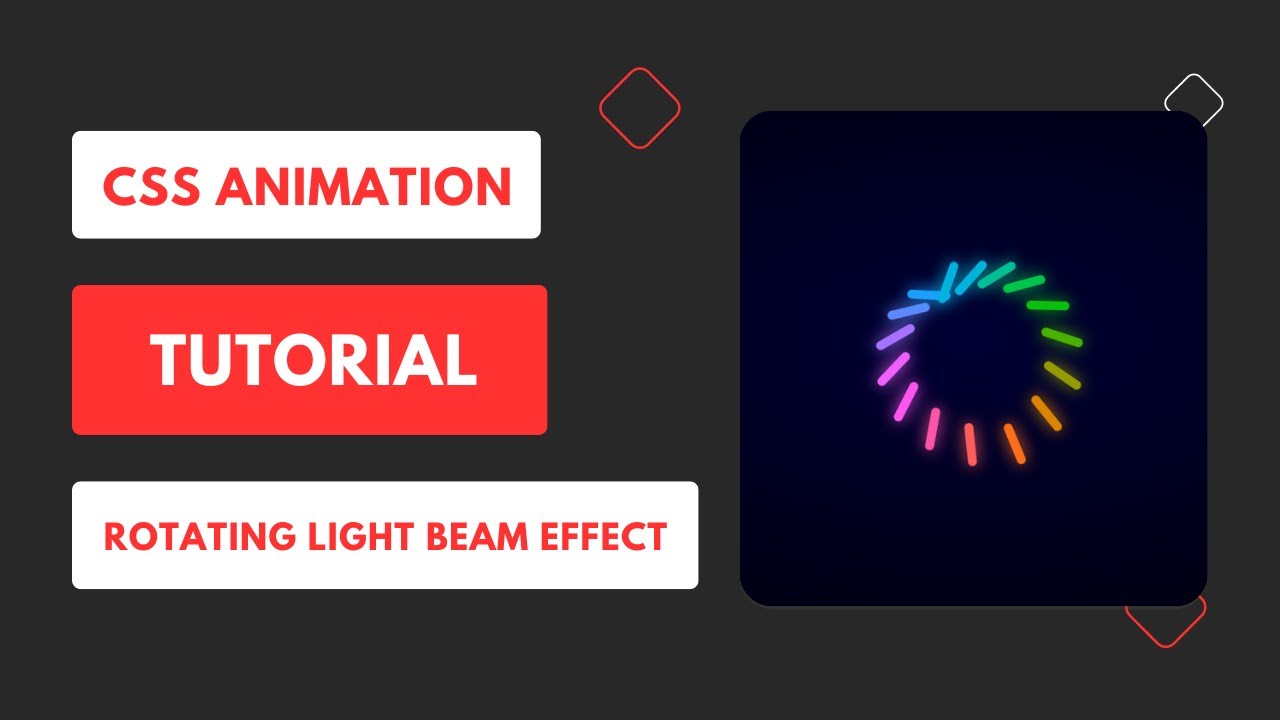Css Animation Tutorial Rotating Light Beam Effect Youtube