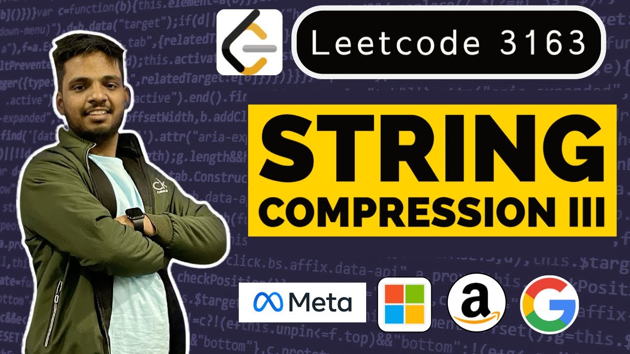 String Compression Iii Leetcode 3163 Two Pointer String Youtube