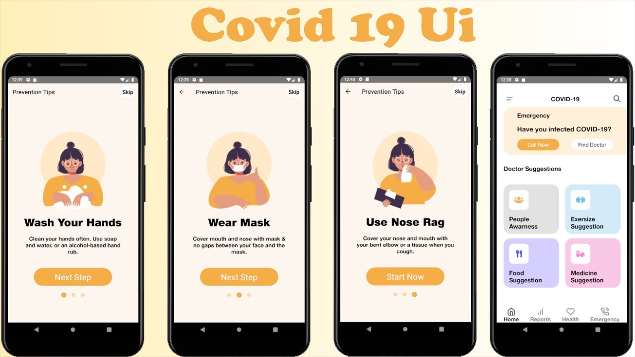 Covid 19 App Ui Design In React Native Speed Code Youtube